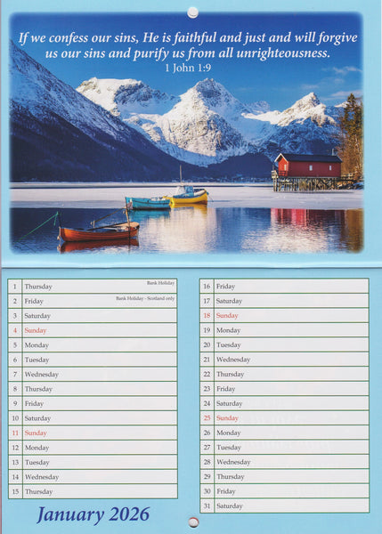Amazing Grace Calendar 2026 – Covenanter Bookshop